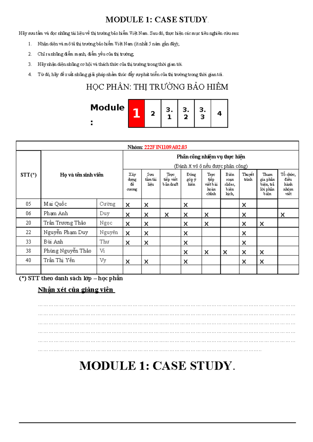 222FIN1109A02.03-M1-Assignment. - MODULE 1: CASE STUDY. Hãy sưu tầm và ...