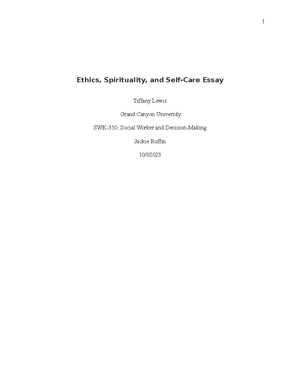 SWK 350 Ethical Framework - Lifeline Assignment Mandy Whiteley Grand ...