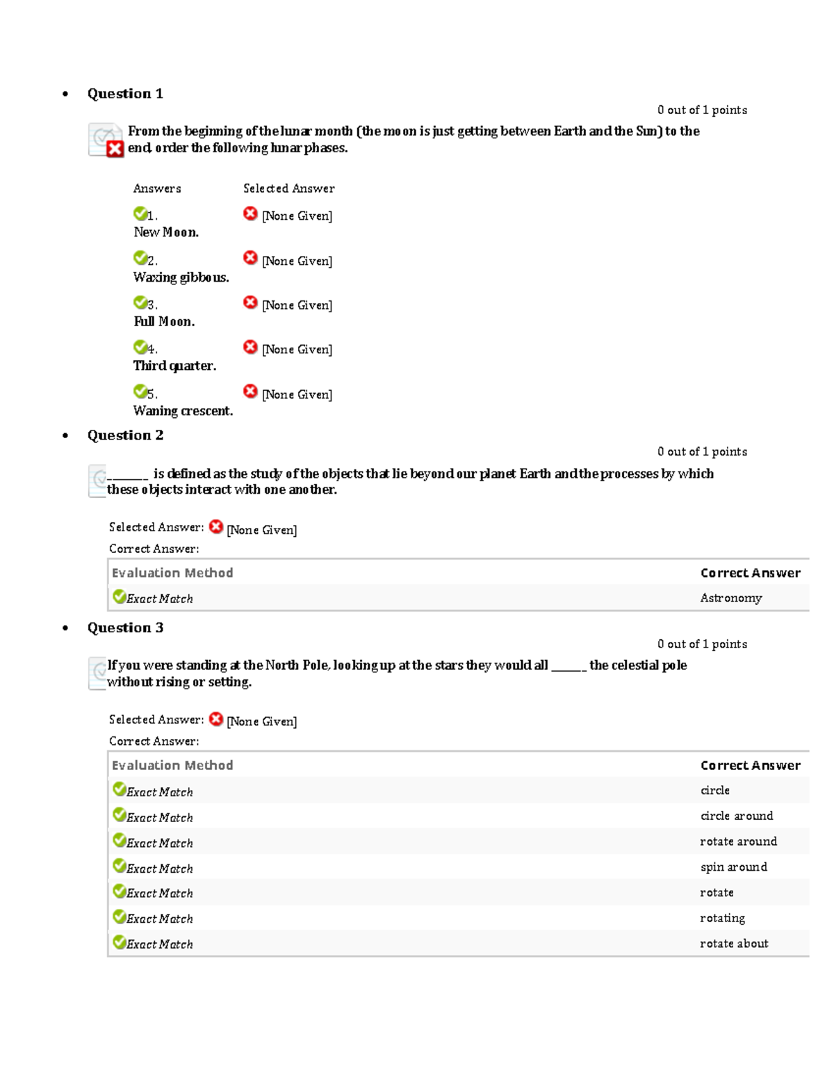 2022 Astro 1 - Quizzes for Midterm - " Question 1 0 out of 1 points ...
