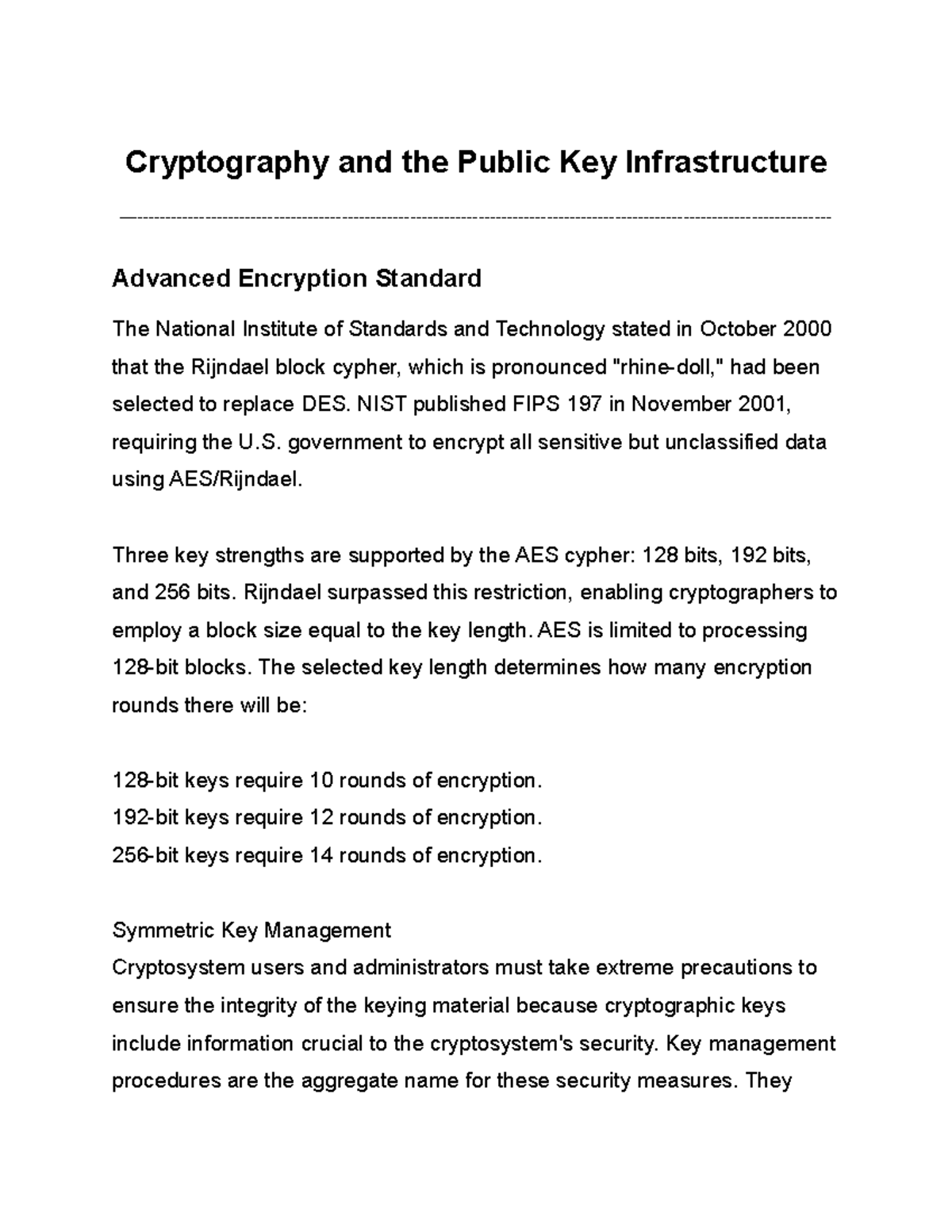 Chapter 7 - Cryptography and the Public Key Infrastructure - Pt ...