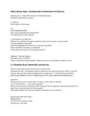 Week 8 Module Notes - Facial Reconstruction - Google Docs - ANTH 7 ...