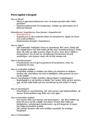 Ytre krefter kap 3 notater - Kapittel 3 – ytre krefter, landformer og ressurser i Norge Ytre ...