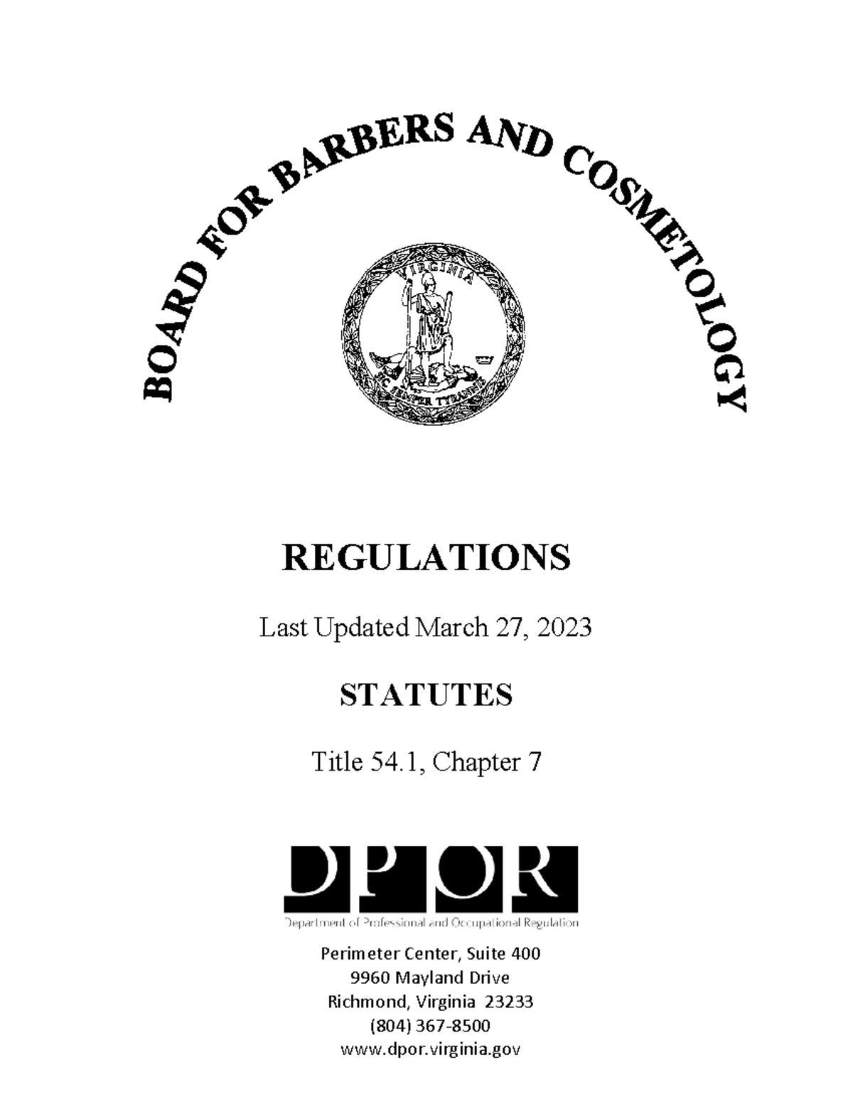 REG-A425REGS Barber Cosmo - Perimeter Center, Suite 400 9960 Mayland ...