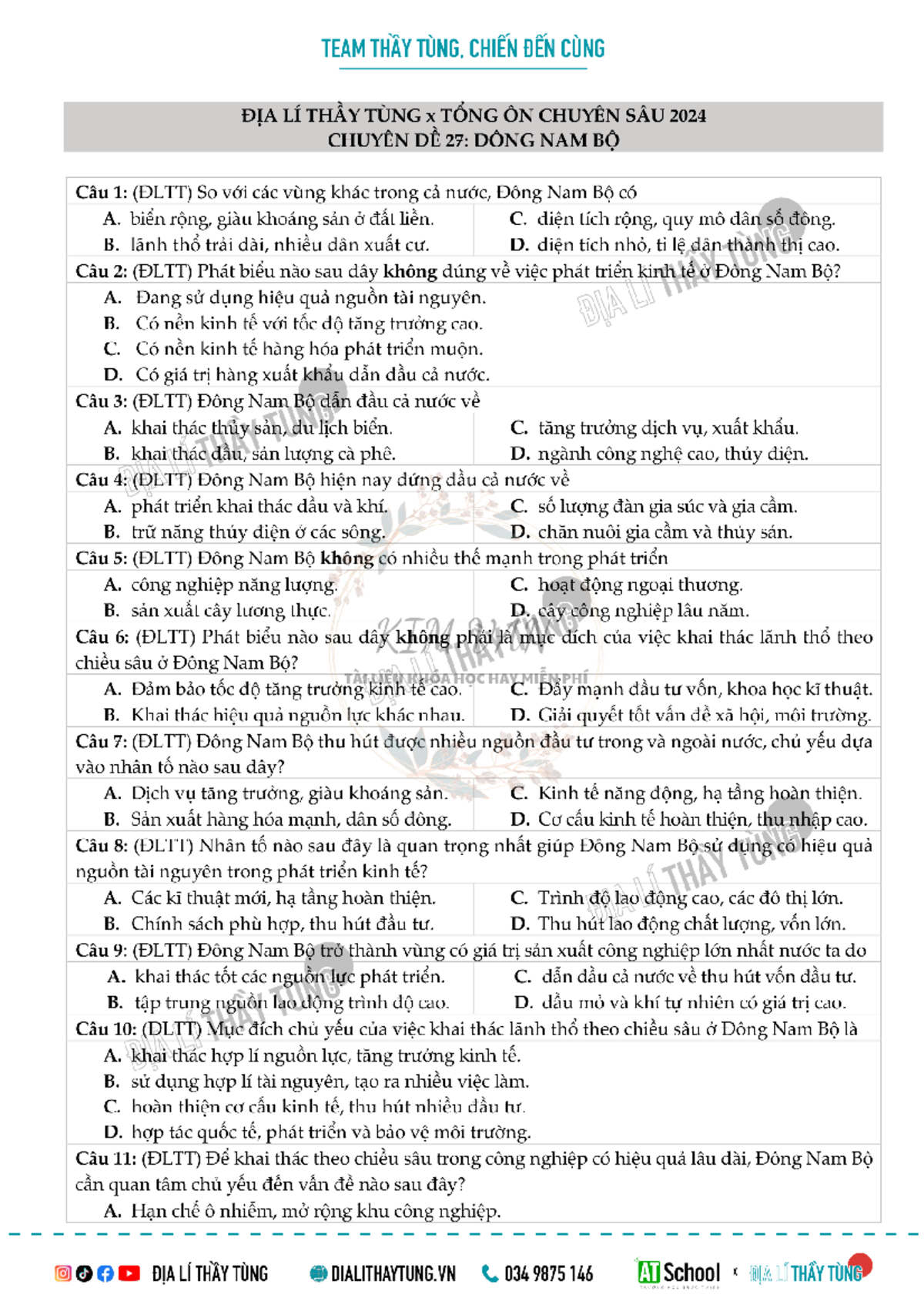 2024 DLTT TO CD27 DE - . Đề - Toán cho các nhà kinh tế - Studocu