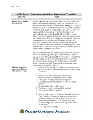 C921 -2- Summative Objective Assessment Template - YNM1 Task 2 YNM1_Task 2 Attach_Summative ...