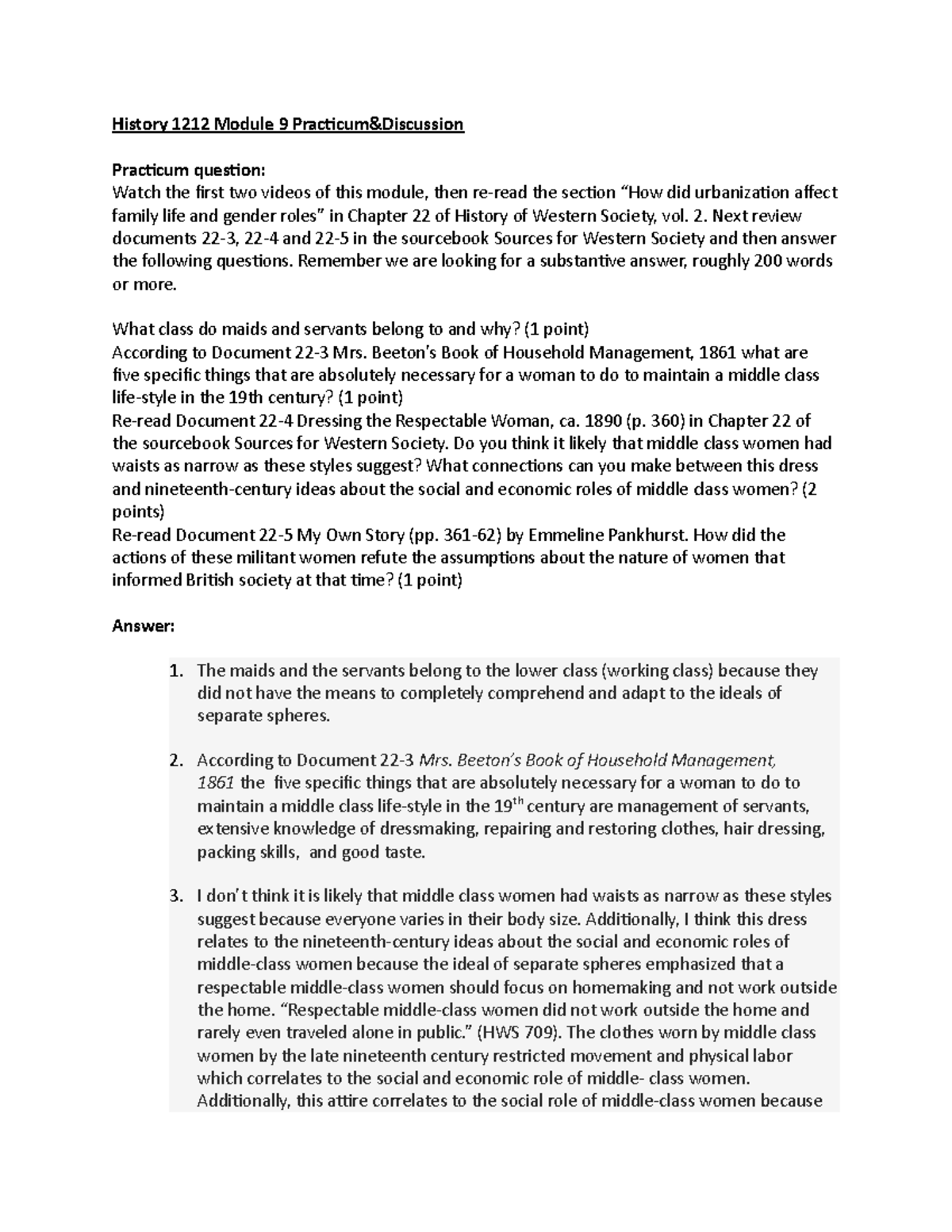 History 1212 Module 9 Practicum - History 1212 Module 9 Practicum ...