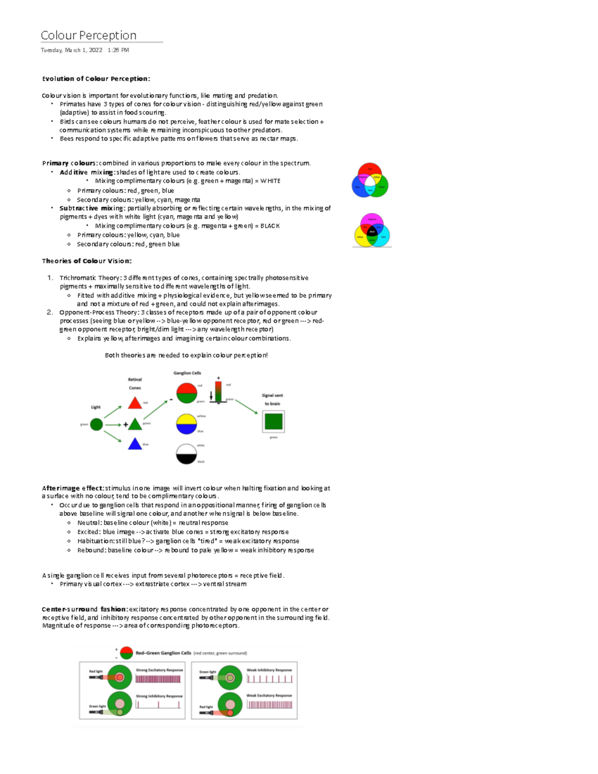 Colour Perception - Colour Perception Tuesday, March 1, 2022 1:26 PM ...