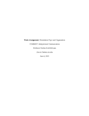 Week 2 Project - Week 2 CCC Template: Part 2 – Describing Communication ...
