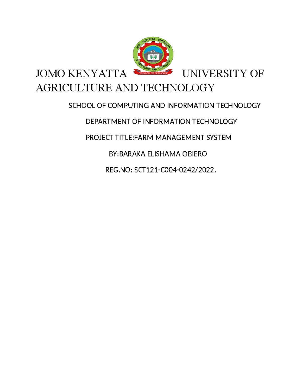 JOMO Kenyatta - JOMO KENYATTA UNIVERSITY OF AGRICULTURE AND TECHNOLOGY ...