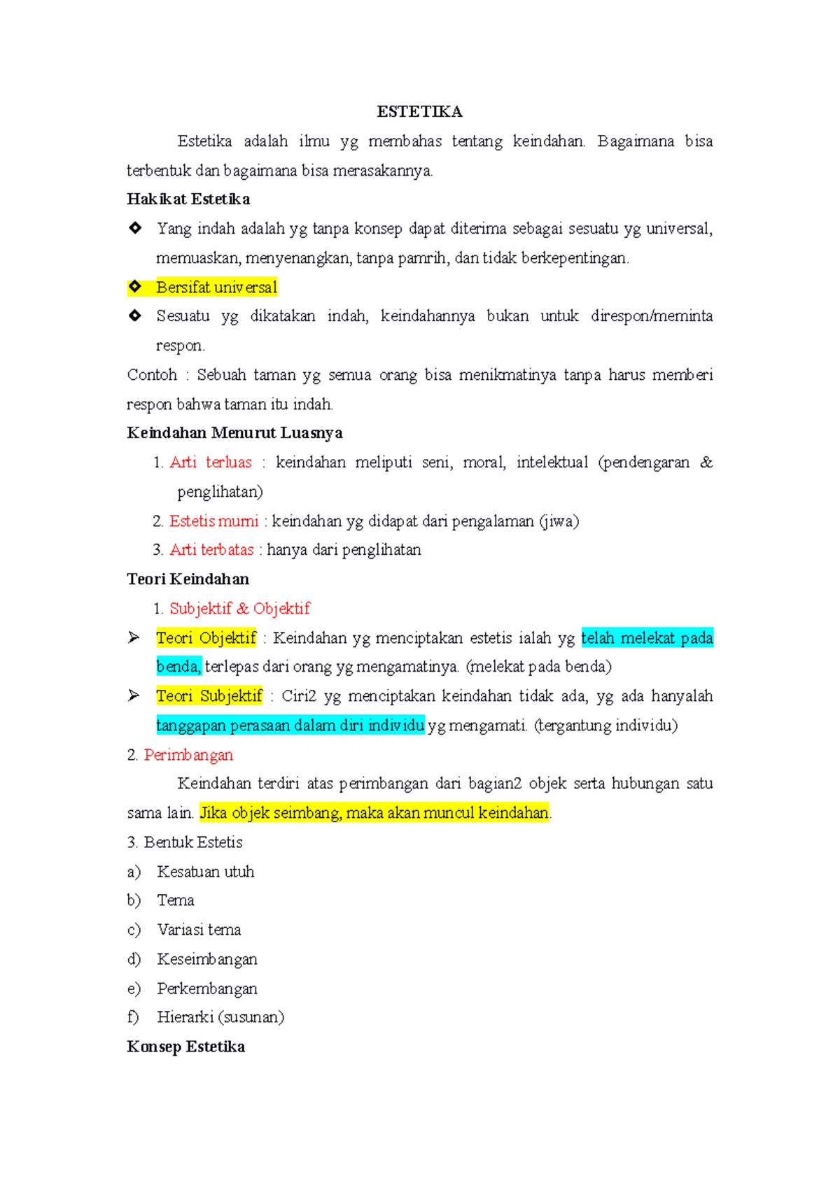 Estetika - Membahas tentang keindahan. - ESTETIKA Estetika adalah ilmu ...