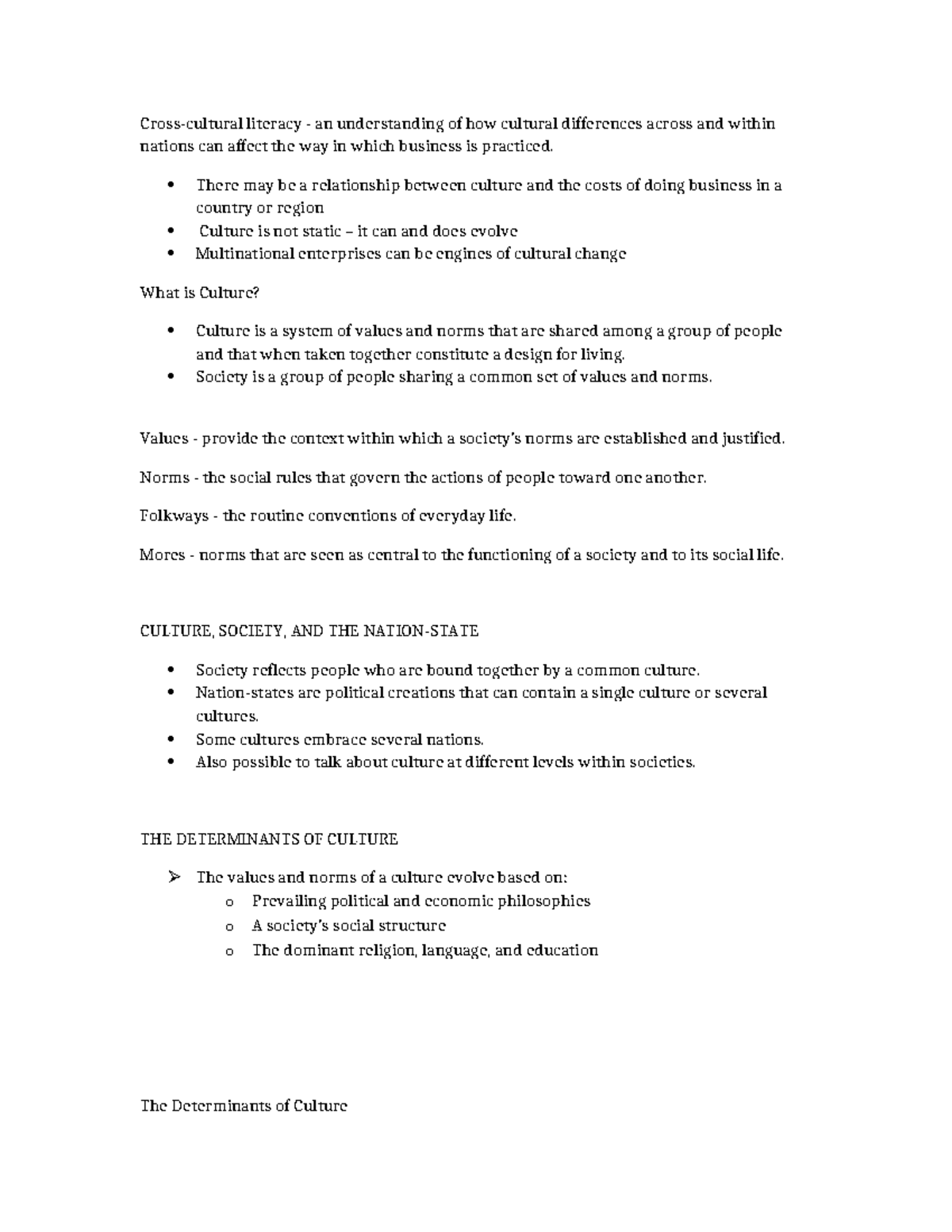 Prelim 02 - Cross-cultural literacy - an understanding of how cultural ...