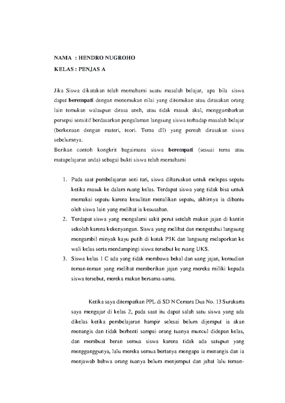 Eksplorasi Konsep - prajab - NAMA : HENDRO NUGROHO KELAS : PENJAS A ...