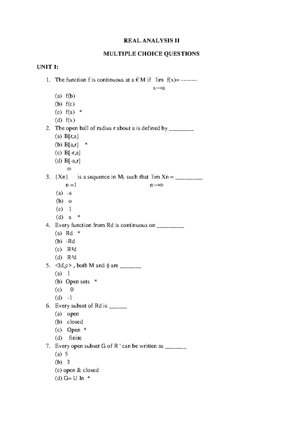 B.Sc .-Mathematics Real Analysis II-16UMA616 - REAL ANALYSIS II ...