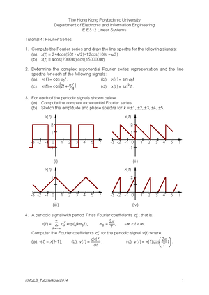 Linear Systems - EIE3312 - PolyU - Studocu