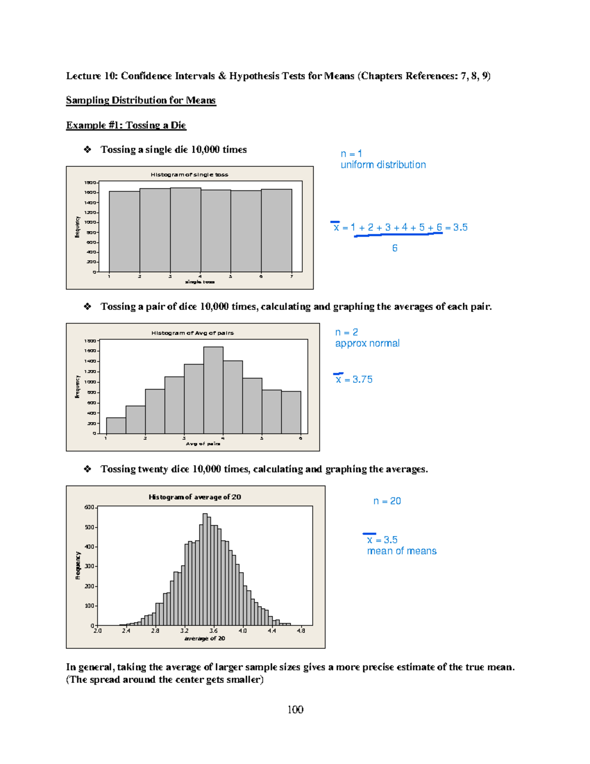 Lecture 10 stat - Lecture 10: Confidence Intervals & Hypothesis Tests ...