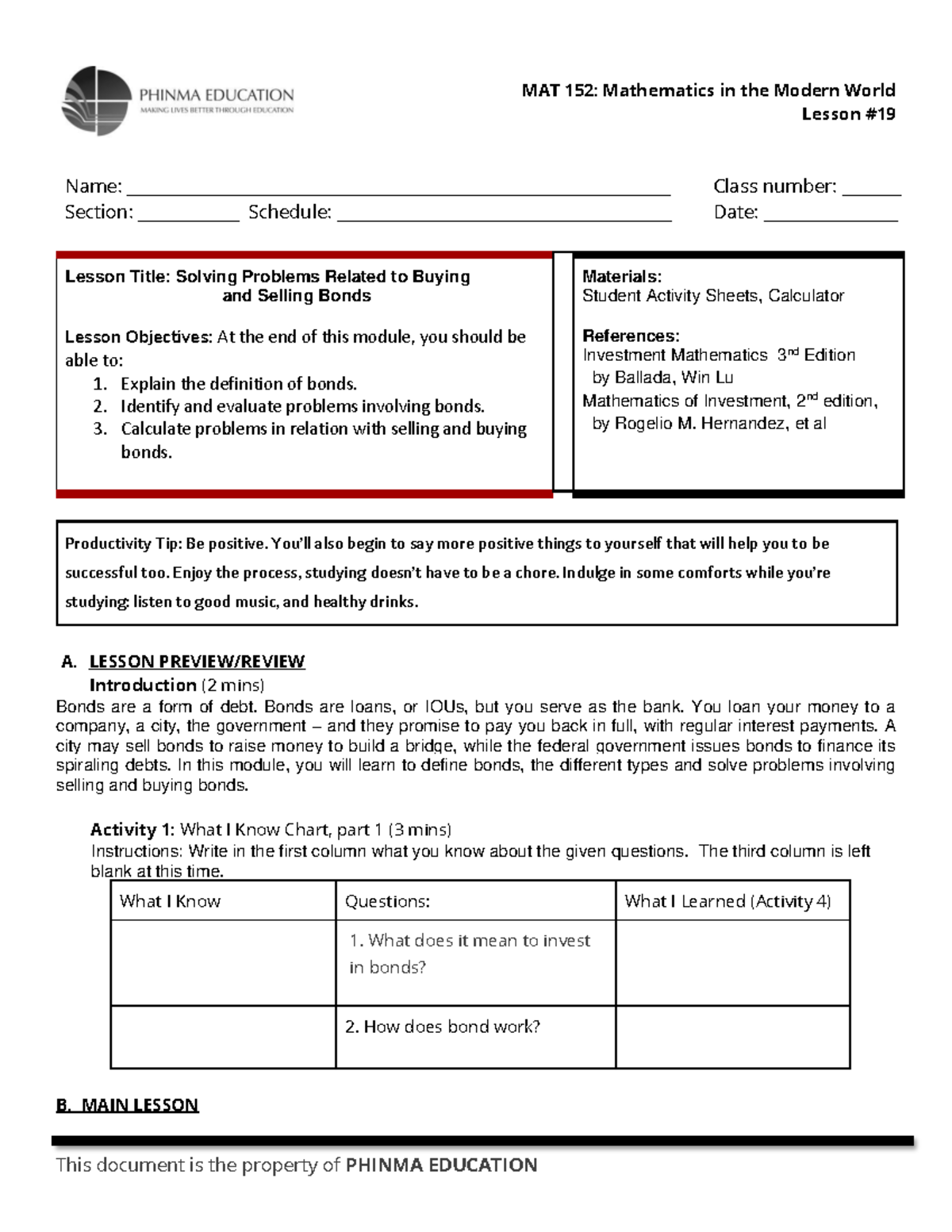 MAT 152 SAS#19 2324 - This file contains questions about the following ...