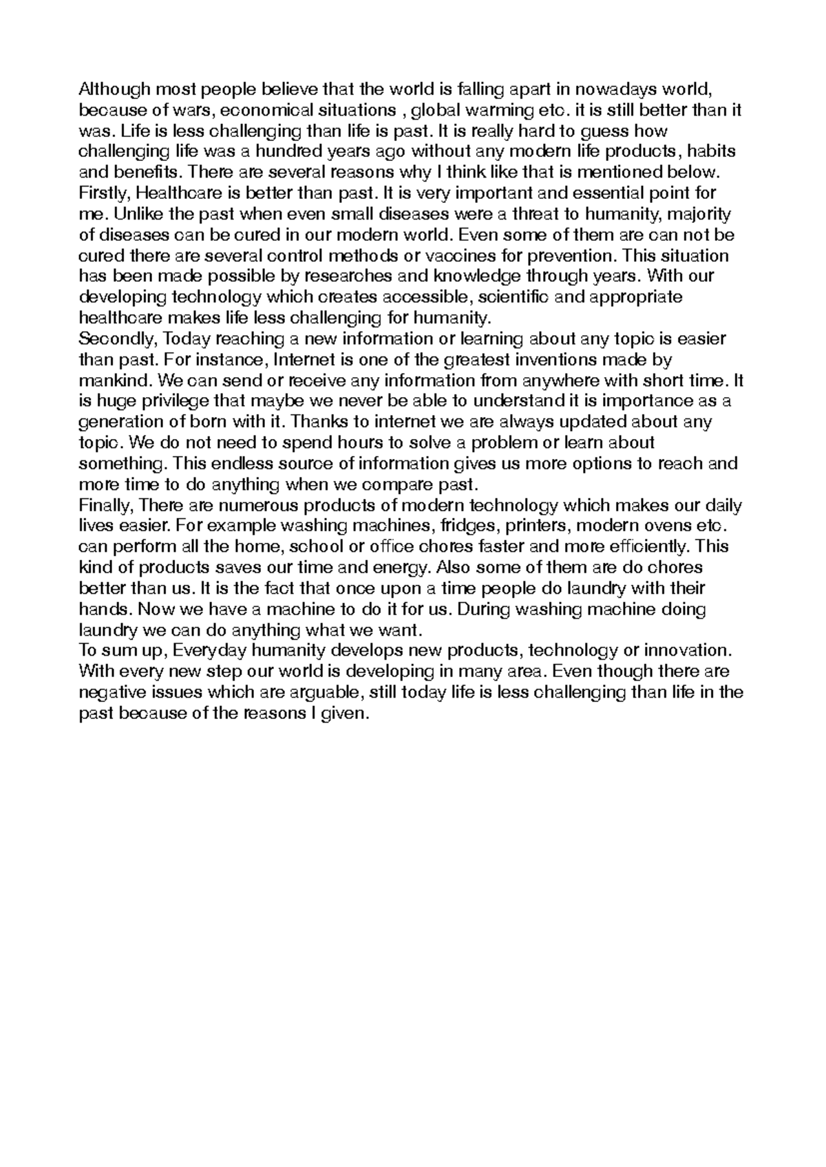 Essay about some topic example - Although most people believe that the ...