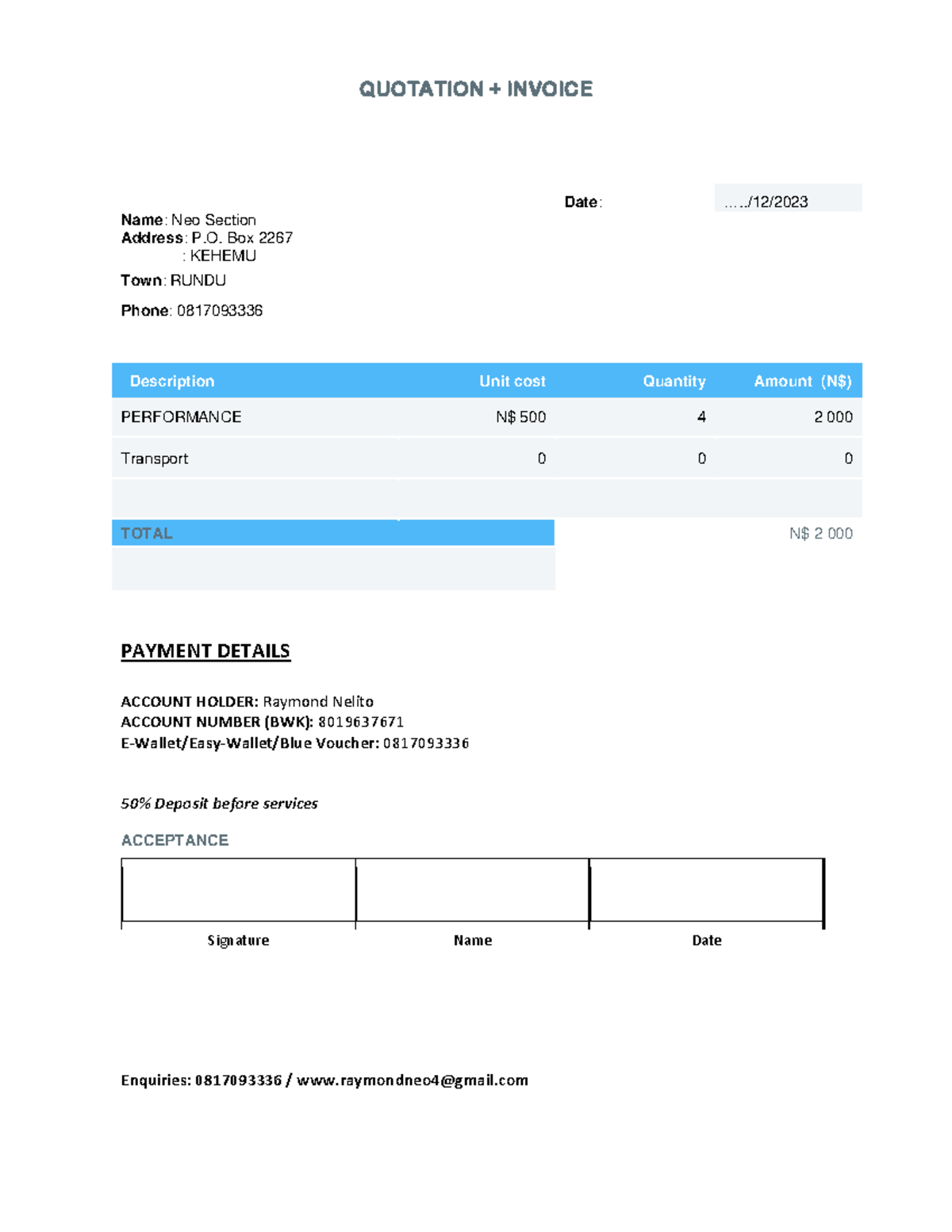 How to draw up a quotation and invoice in accounting - QUOTATION ...