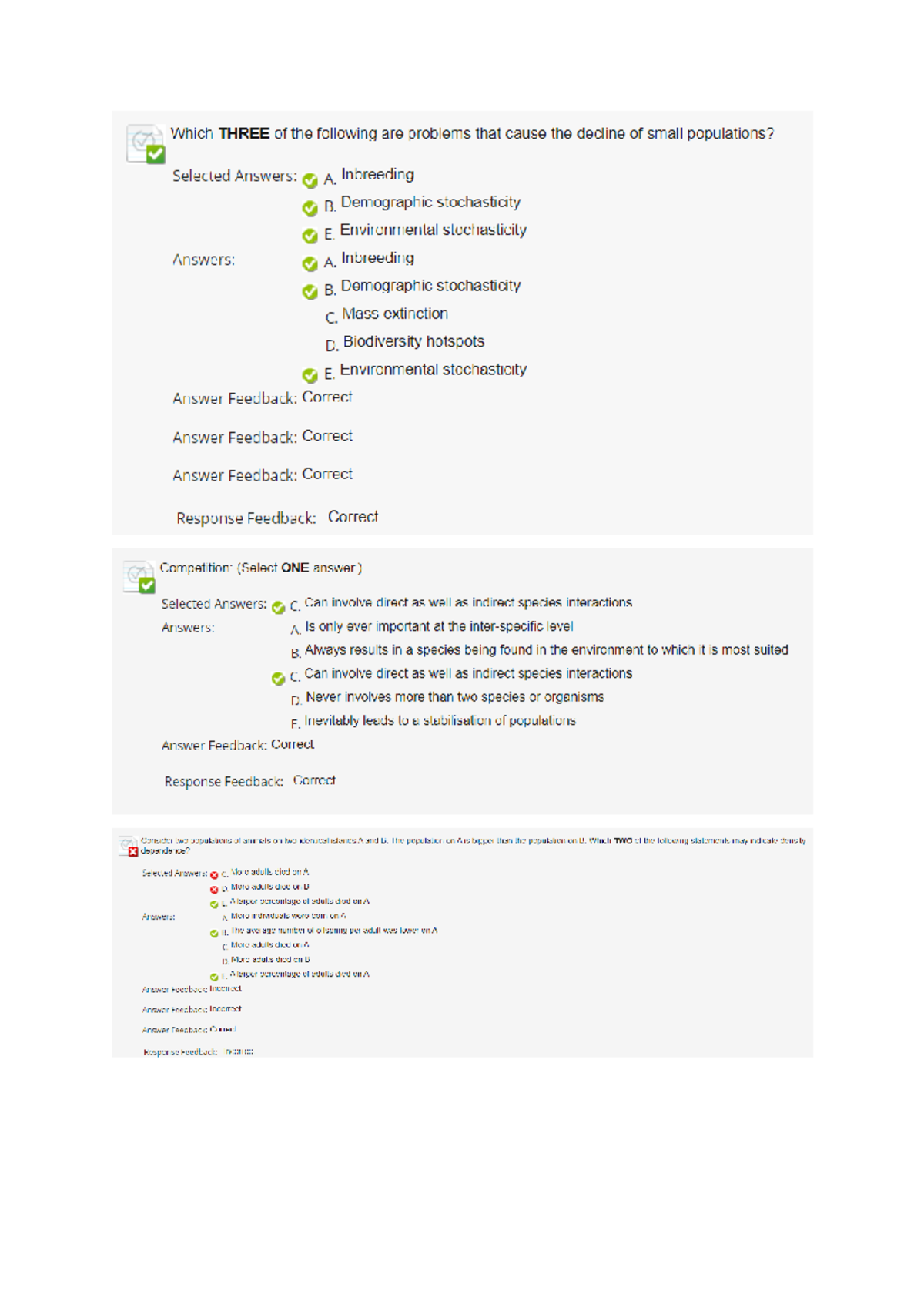 EE MCQs 5 - Ecology and Interactions MCQs with answers - Studocu
