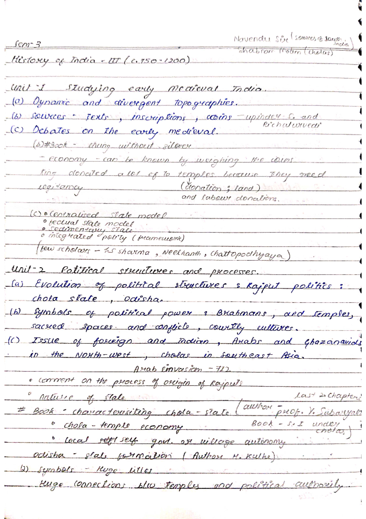 HOI III - Important syllabus topics - BA (Hons.) History - Studocu
