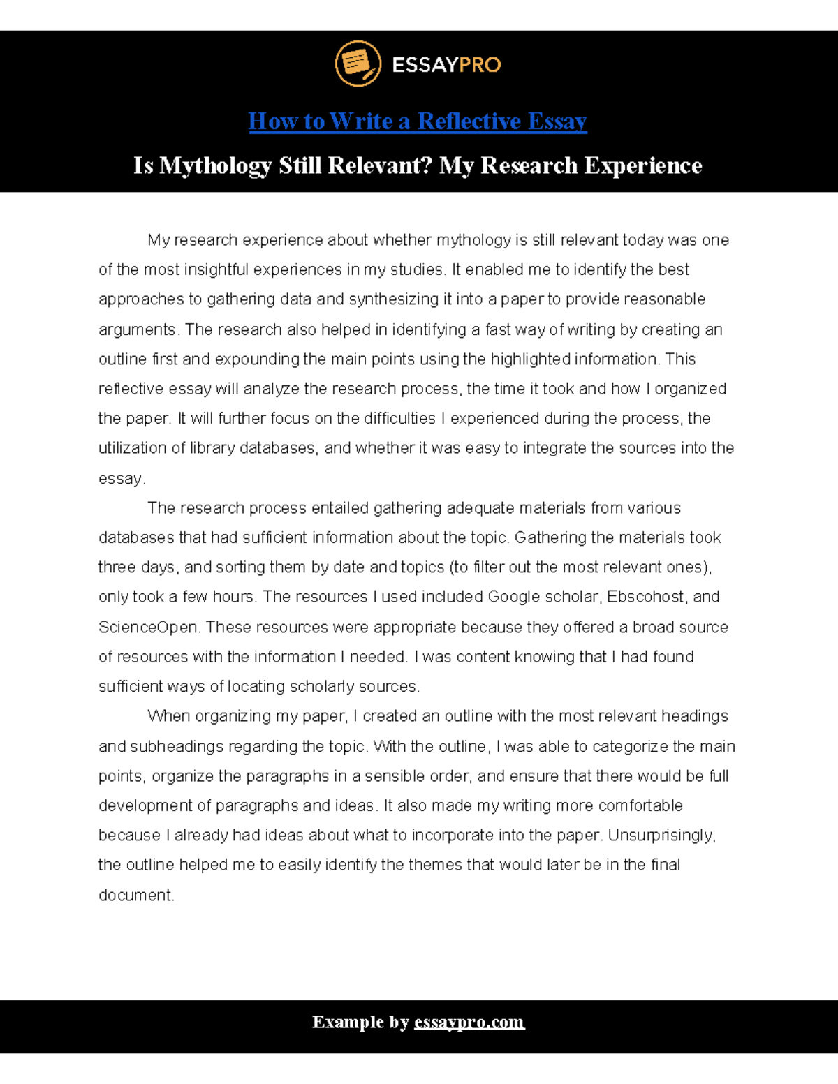  Reflection Paper Template FREE 19 Sample Reflective Essay Templates