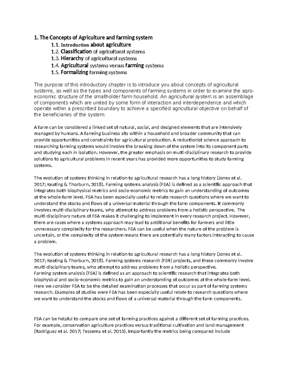 Introduction to Farming Systems New (Autosaved) - 1. The Concepts of ...