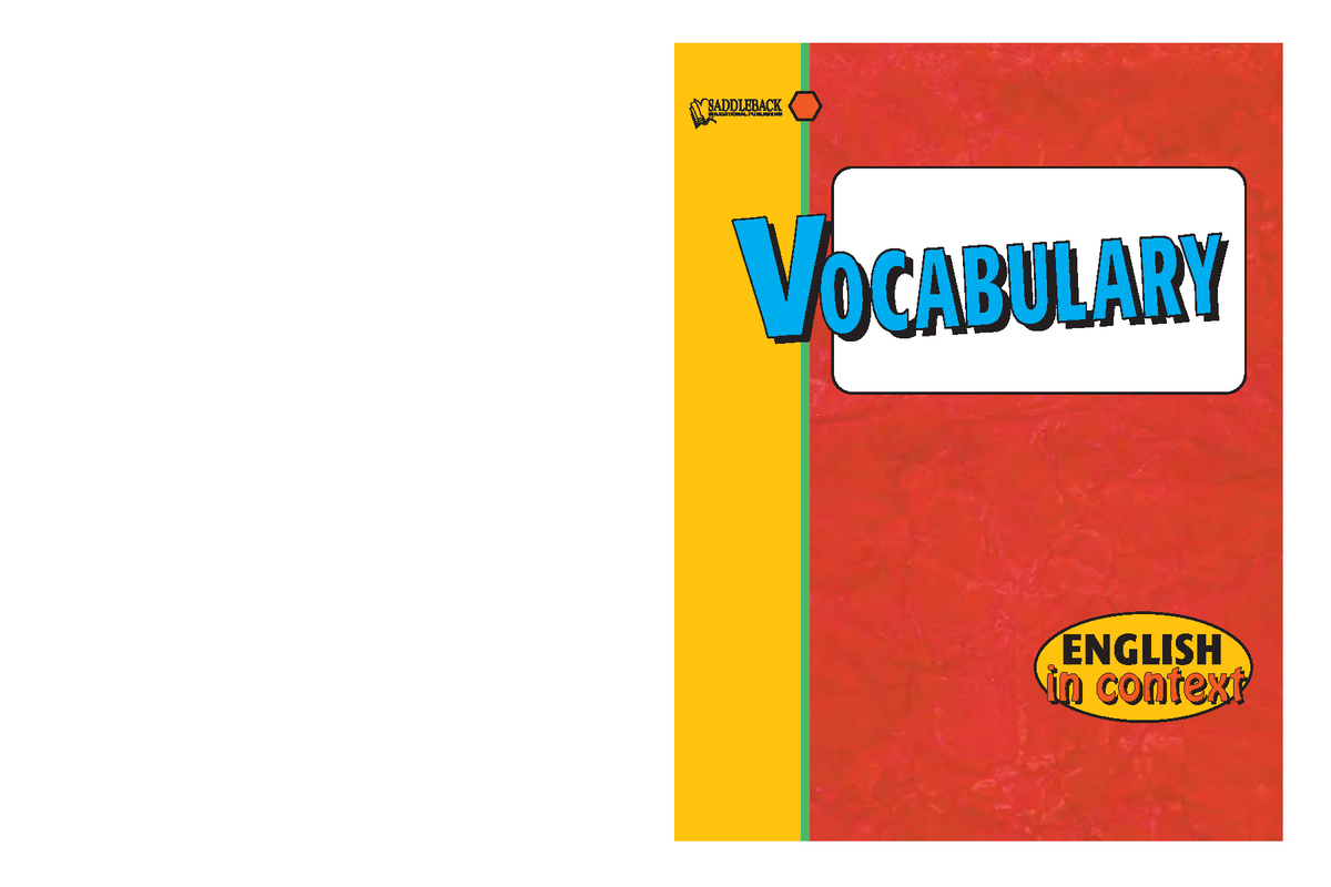 Vocabulary - practice - ENGLISH in context in context VOCABULARY ...