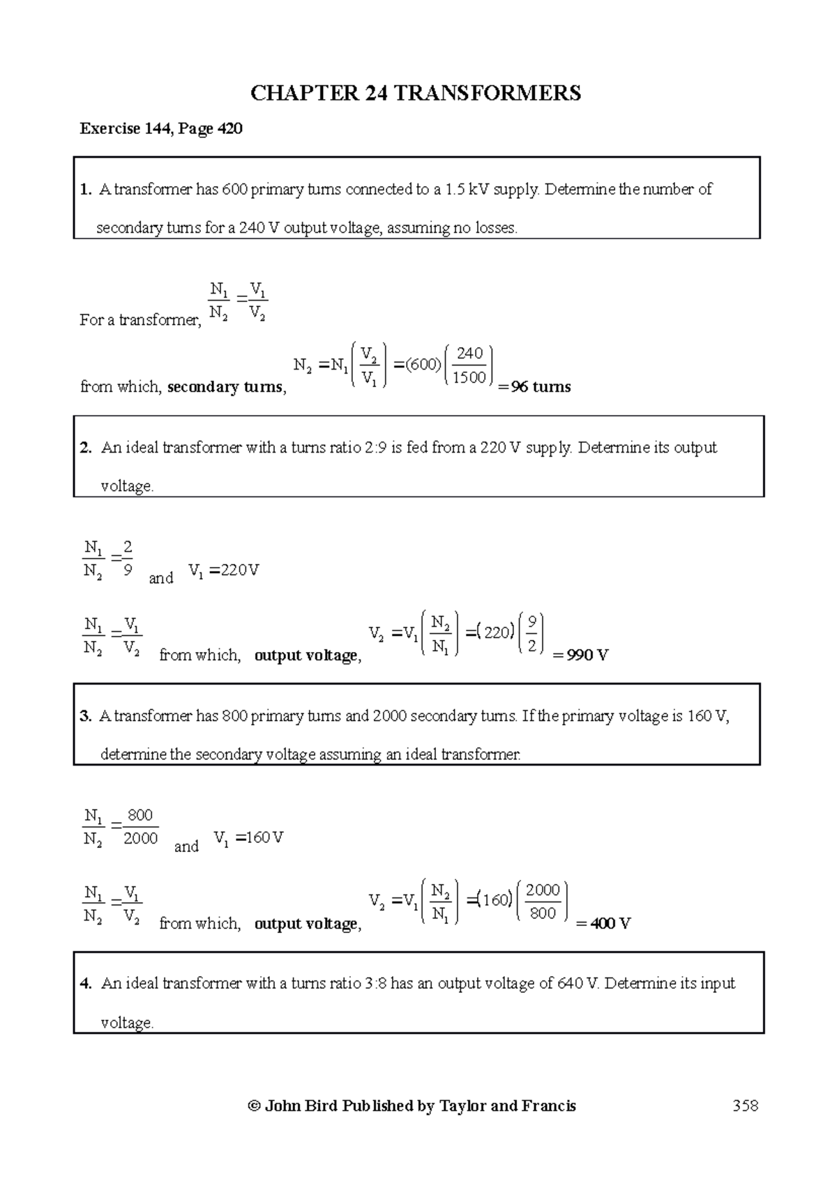 Eandepandt 6th ed chap 24 sols to exerc 2016 - CHAPTER 24 TRANSFORMERS ...