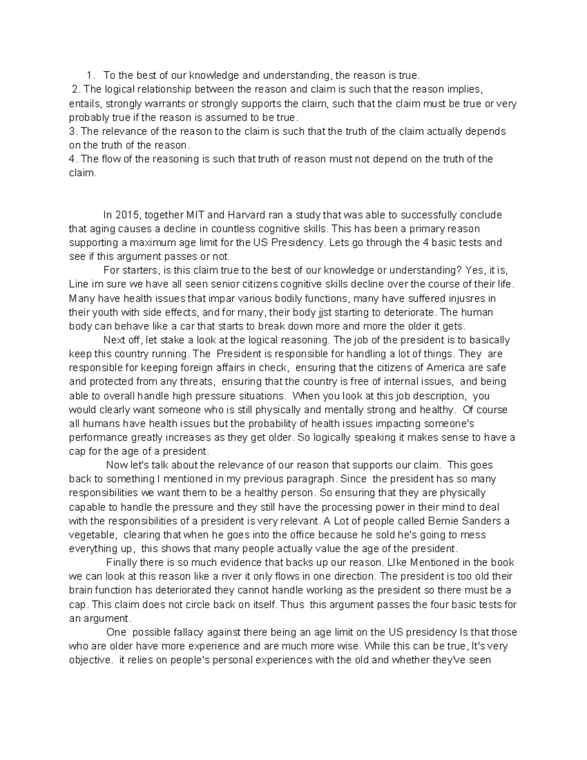 Writing assignment #5 - asd - To the best of our knowledge and ...