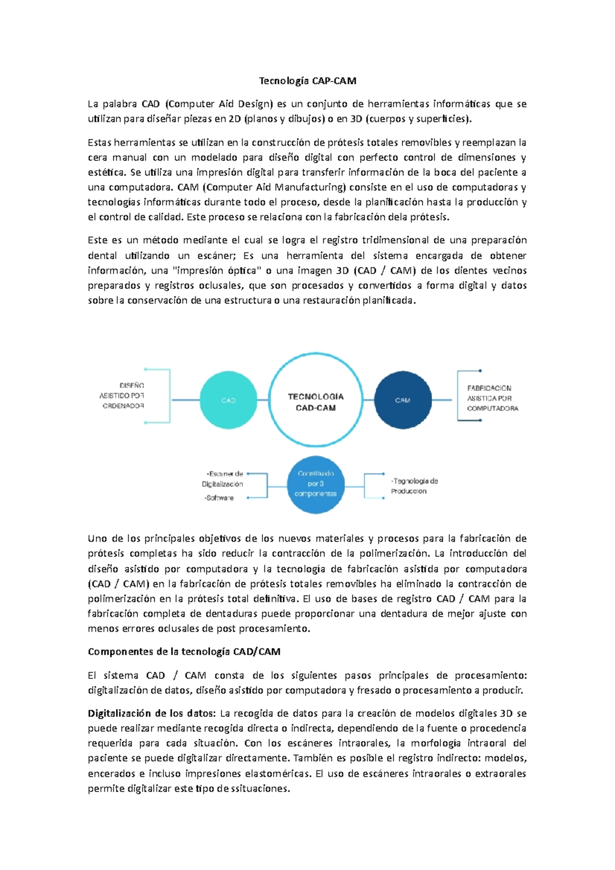 Tecnología CAD CAM - Tecnología CAP-CAM La palabra CAD (Computer Aid ...