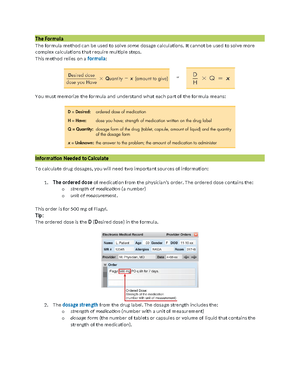 Dosage and Solution Practice Exam Answer - NUR 1143C - Studocu