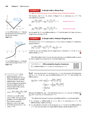 CALC 24 - CALC 24 NOTES - 98 Chapter 1 Limits and Their Properties 6 ...