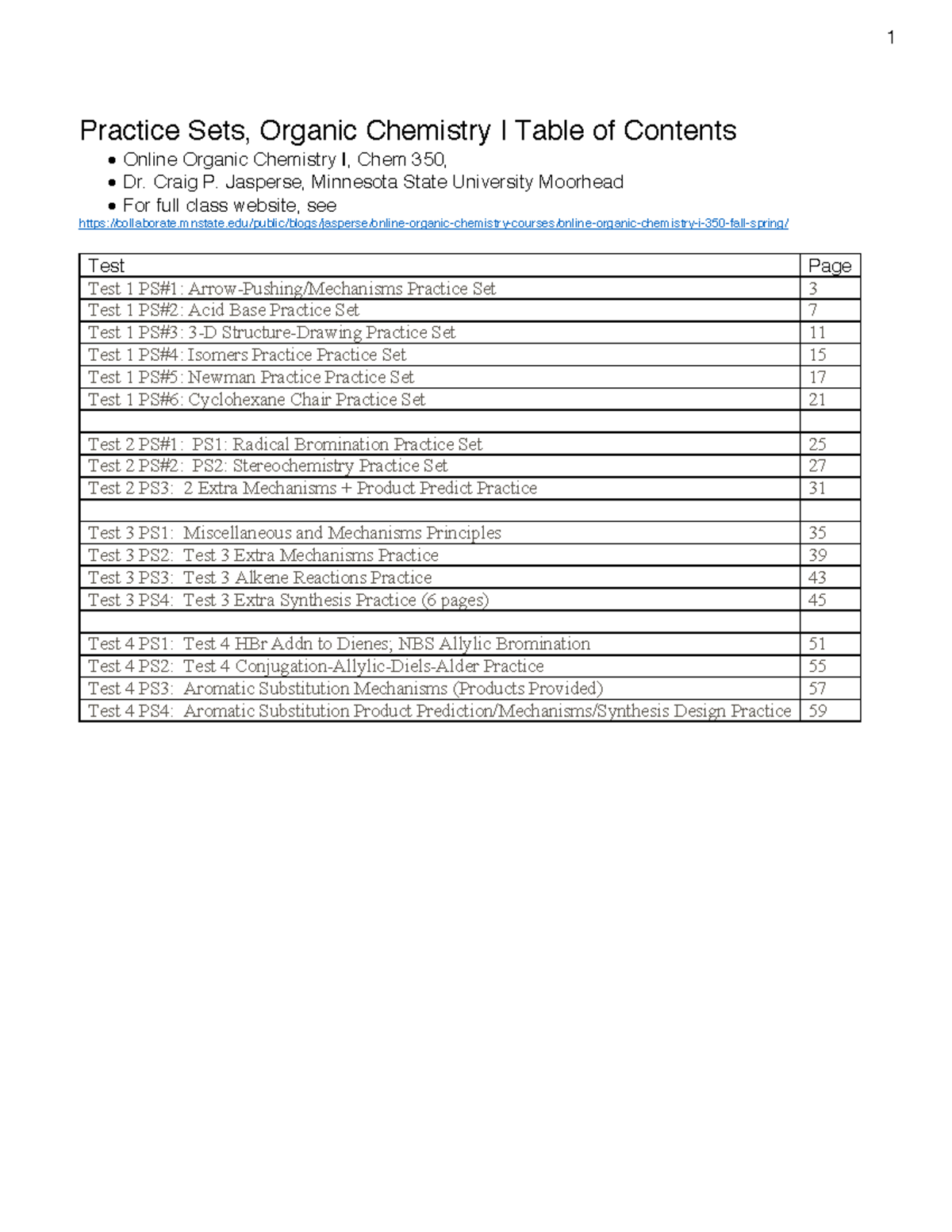 Practice Sets All Organic Chemistry - Practice Sets, Organic Chemistry ...