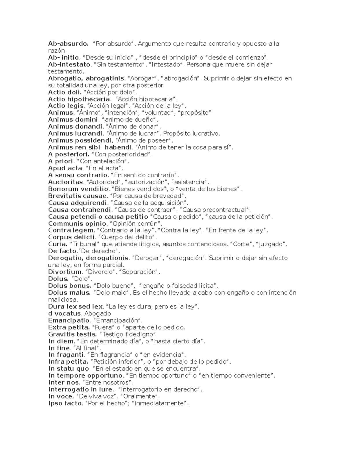 Introduccion al derecho - Ab-absurdo. “Por absurdo”. Argumento que ...