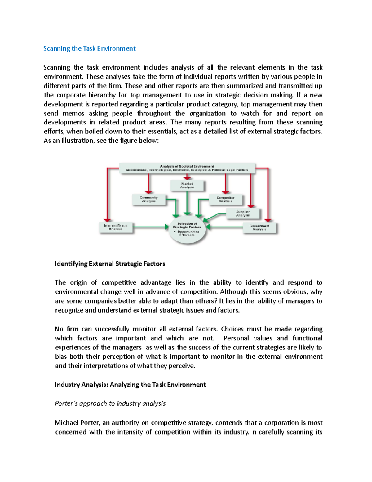 Sustainability AND Strategic Audit- Lecture Notes-7 - Scanning the Task ...