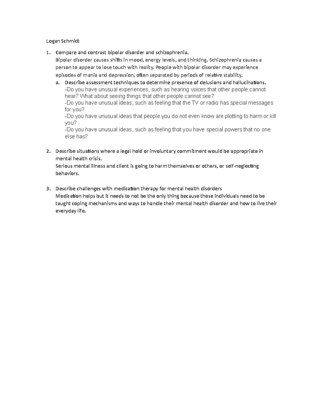 Logan Schmidt SIM - Simulation questions - Logan Schmidt Compare and ...