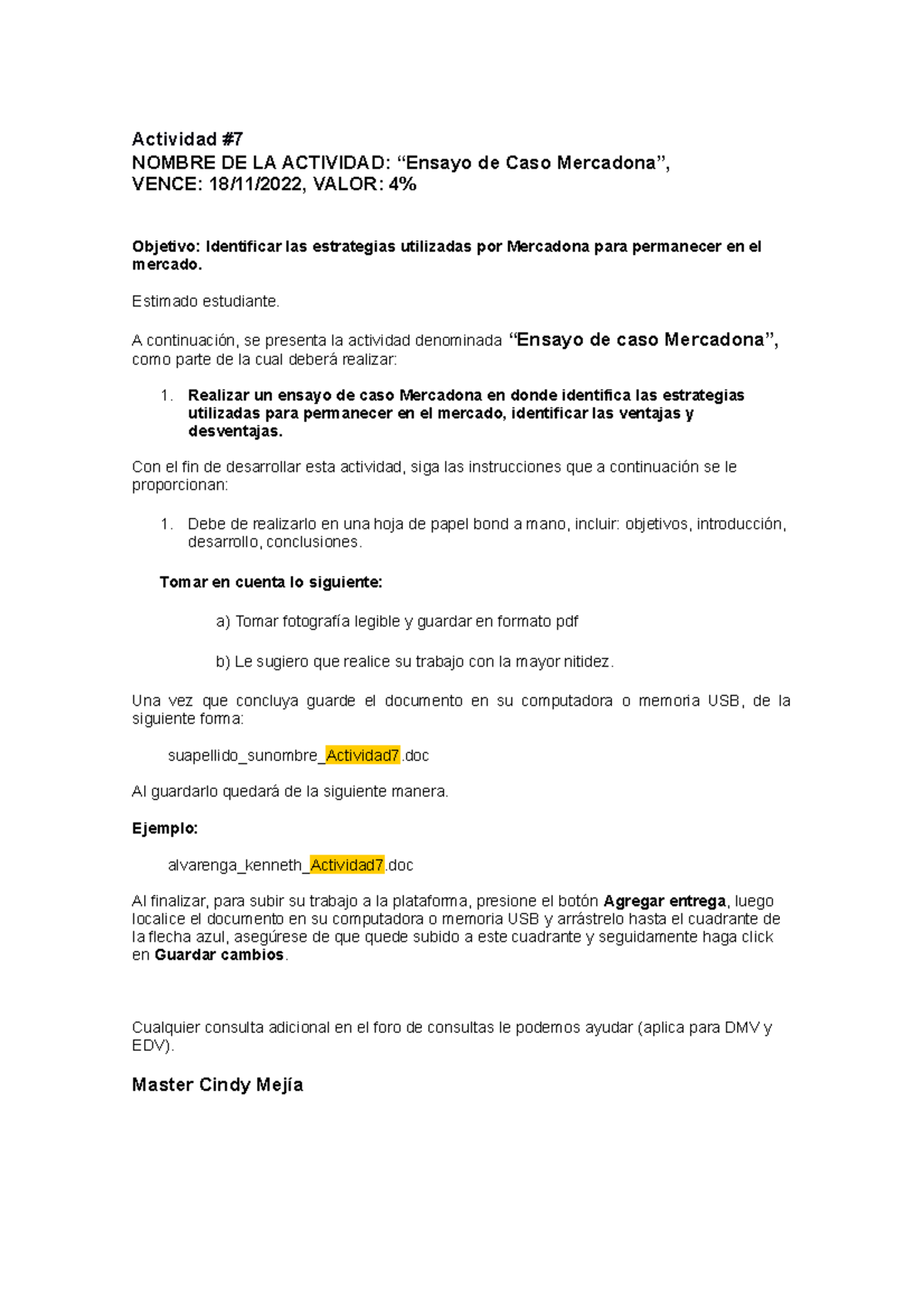 Actividad #7 - hdhdf - Actividad NOMBRE DE LA ACTIVIDAD: “Ensayo de ...