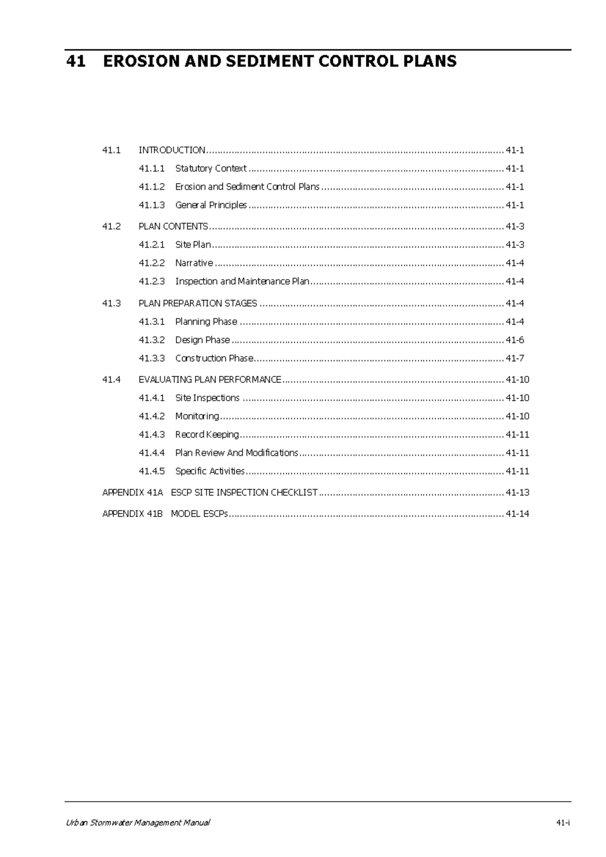 Ch 41 - Erosion and Sediment Control Plans - - Studocu