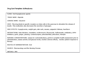 Drug Card Rapid Acting - med cards for studying - Drug Card Template ...