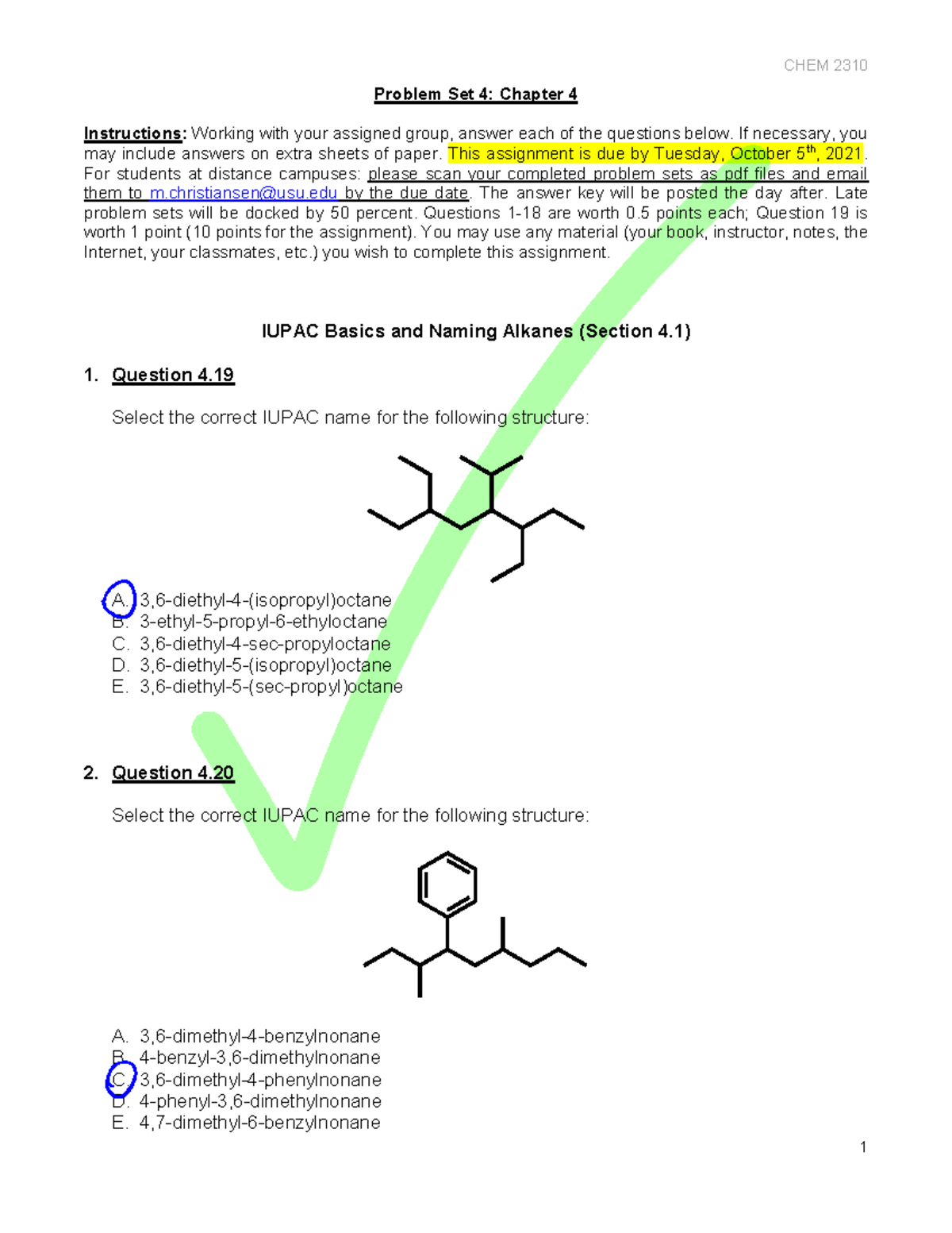 Problem Set 4 (Check) - Notes from my study assignment - Problem Set 4 ...
