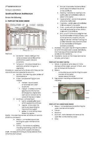 History of Architecture 1 reviewer notes - HISTORY OF ARCHITECTURE Is a ...