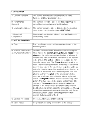 Lesson Plan in TLE 10 IP Students - Lesson Plan in TLE 10 (Agriculture ...