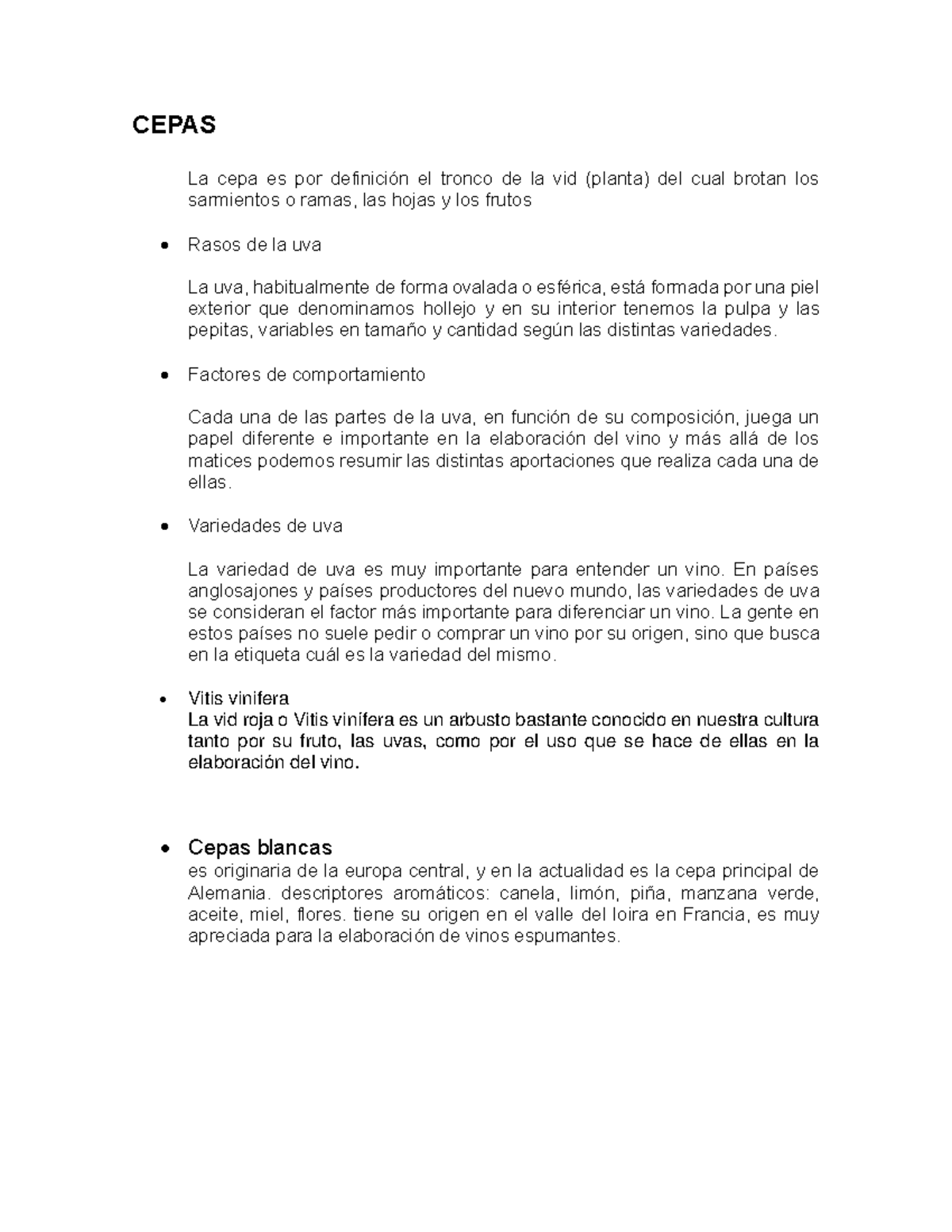 Cepas - Dhhdjwjwjwkkdkw - CEPAS La cepa es por definición el tronco de ...