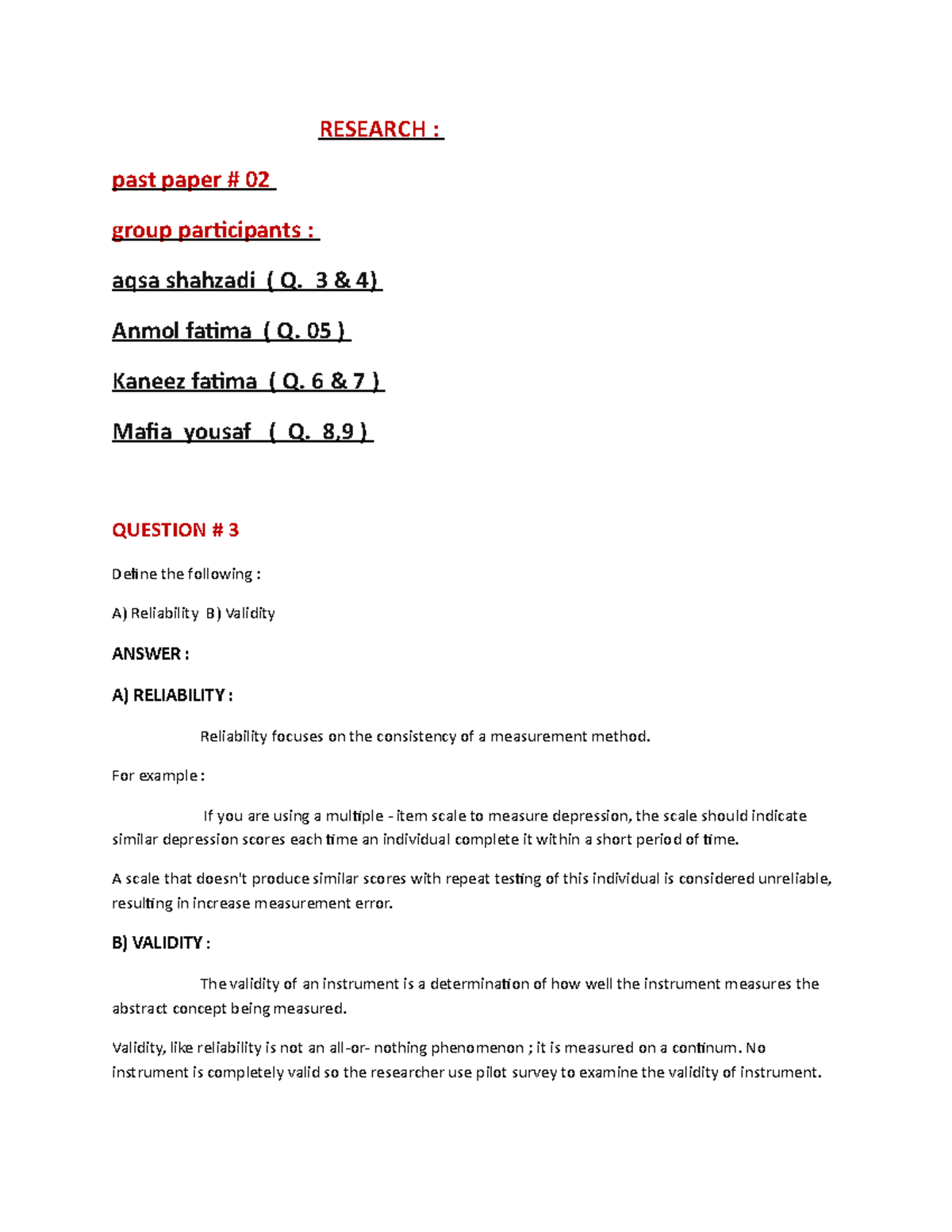 2 Research paper -WPS Office - RESEARCH : past paper # 02 group ...