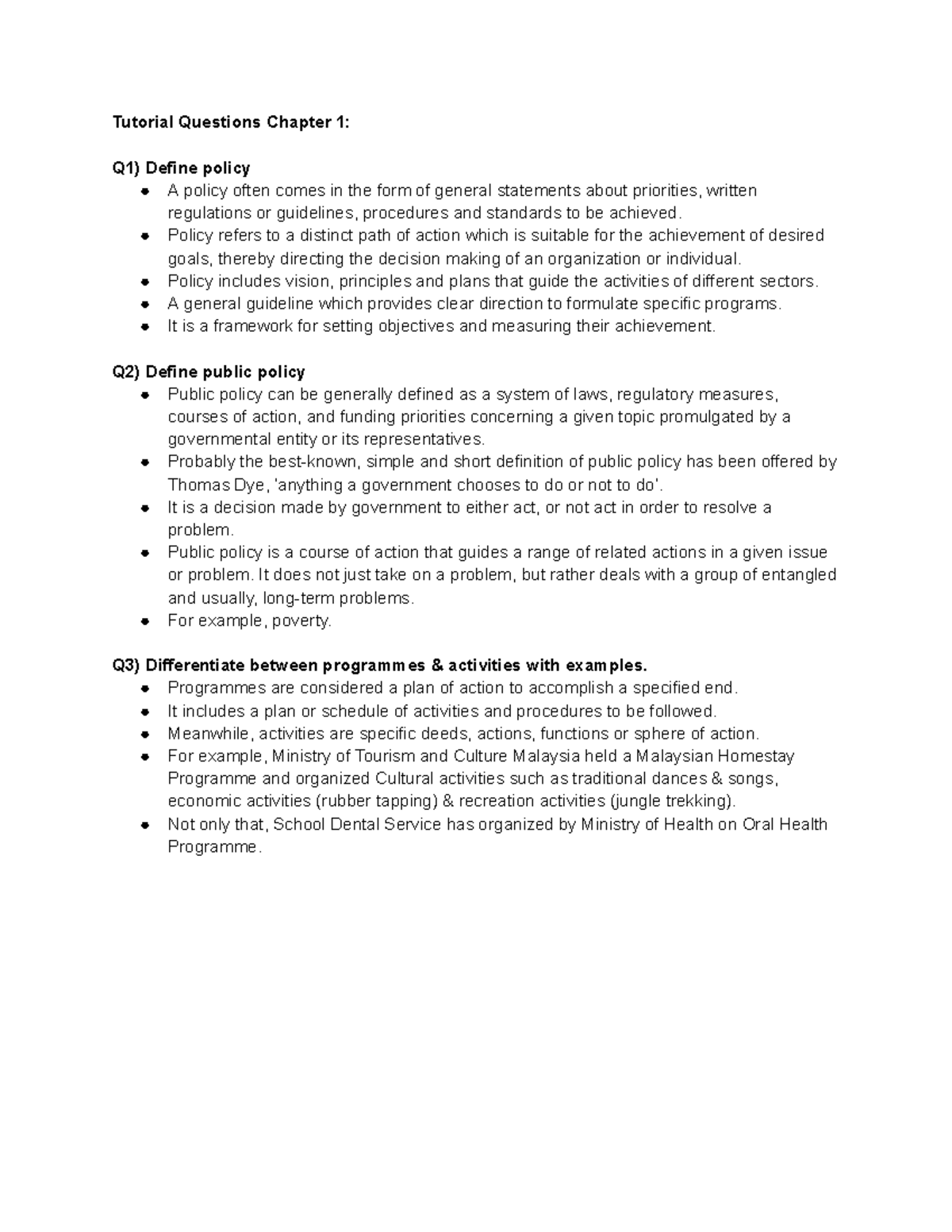 Pad104%20tuto - chapter 1 summary - Tutorial Questions Chapter 1: Q1 ...