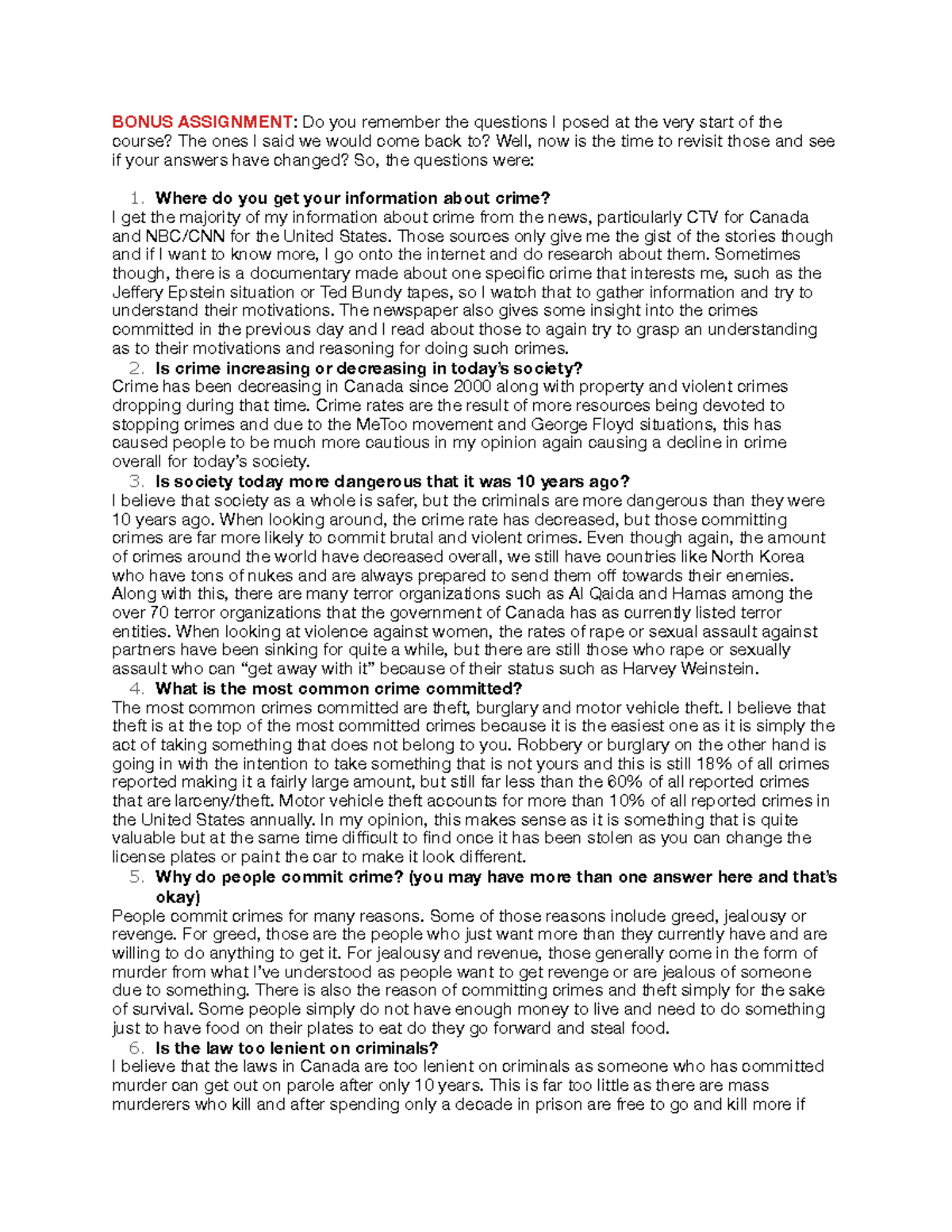 CC100 Bonus Assignment - BONUS ASSIGNMENT : Do you remember the ...