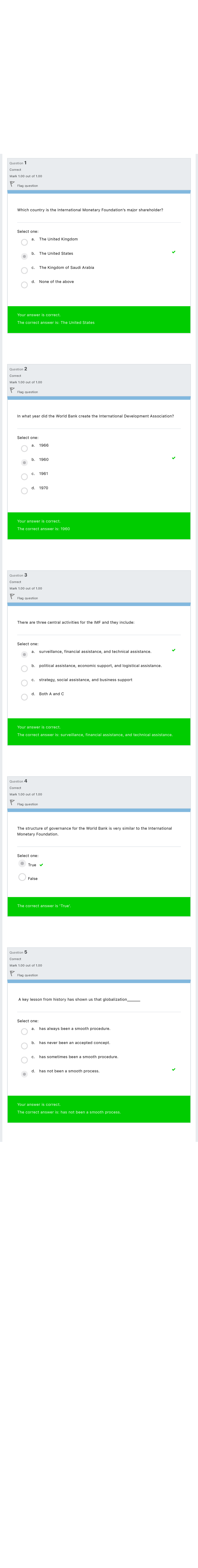 Self Quiz Unit 2 Review Question 1 Correct Mark 1 Out Of 1 Flag
