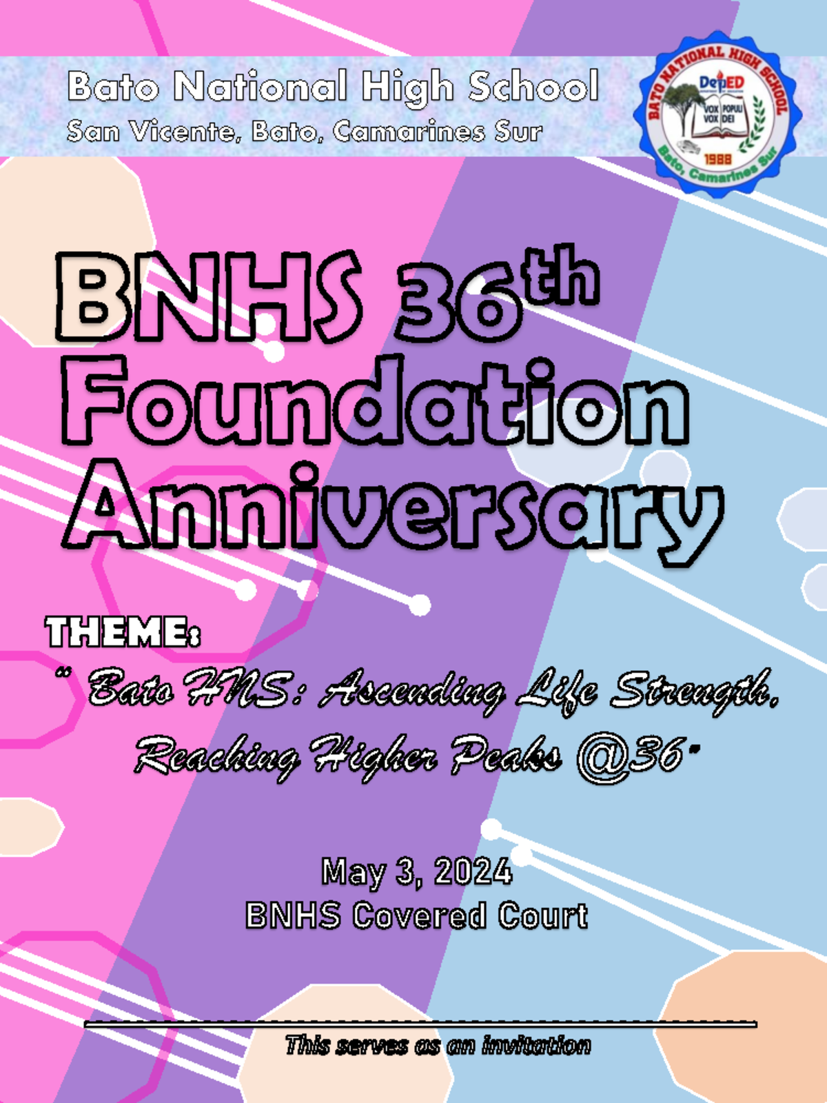 Program Invitation - Part I Color Fun Run Assembly Area at Fish Landing ...