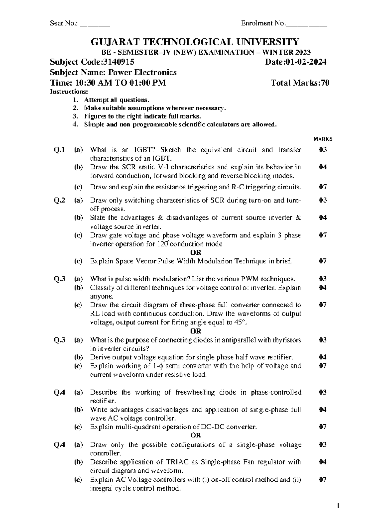 3140915 (1) (15)ghhhh - 1 Seat No.: ________ Enrolment No ...