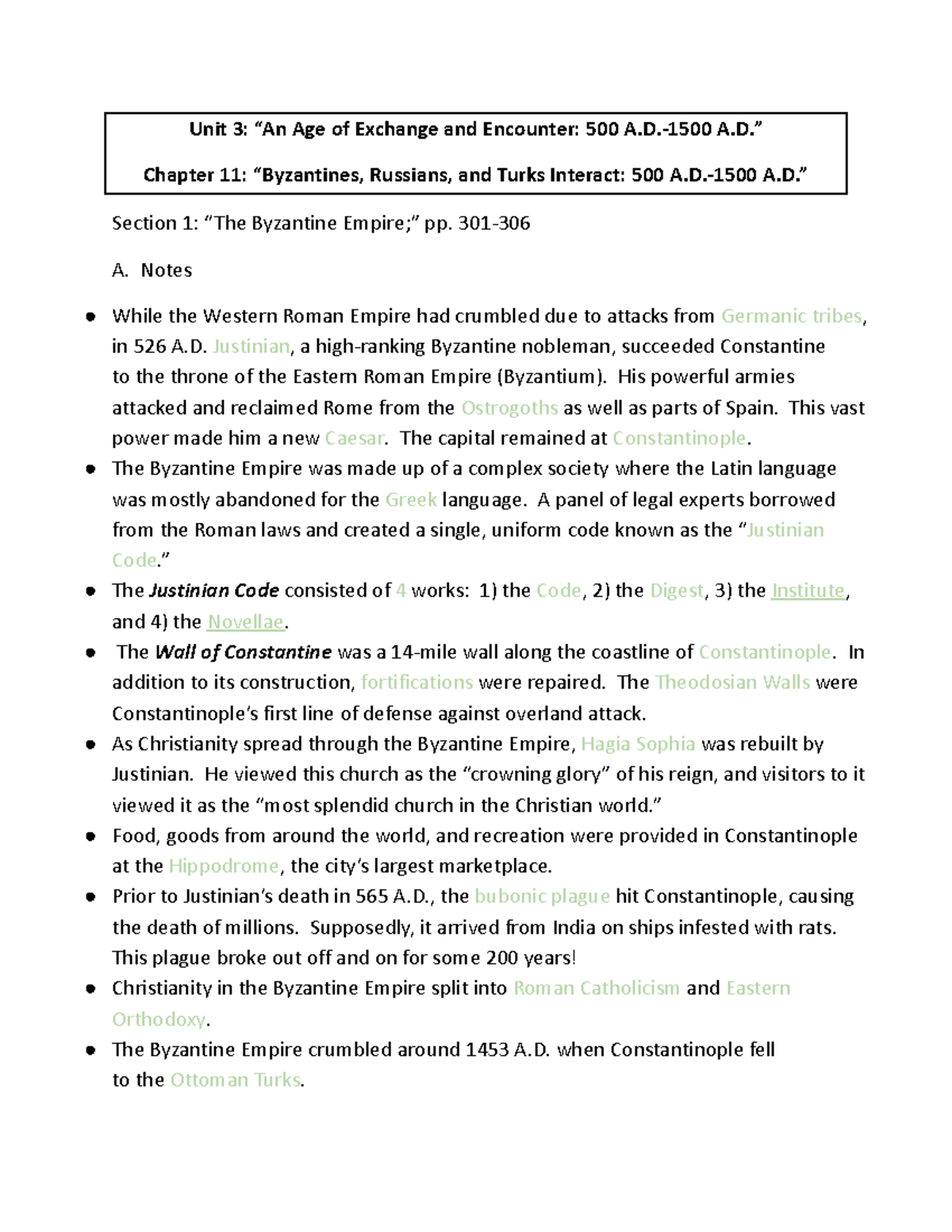Unit 3 Chapter 11 Section 1 - Unit 3: “An Age of Exchange and Encounter ...